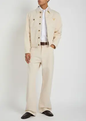 Valentino Garavani Logo Denim Jacket - White