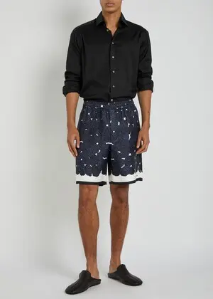 Givenchy Floral-print Silk Shorts