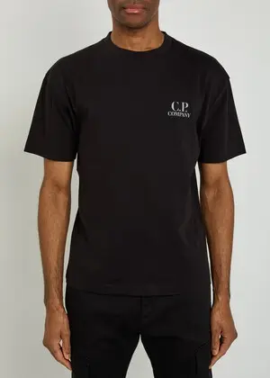 C.P. COMPANY Logo Print Cotton T-shirt - Black