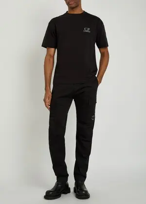 C.P. COMPANY Logo Print Cotton T-shirt - Black