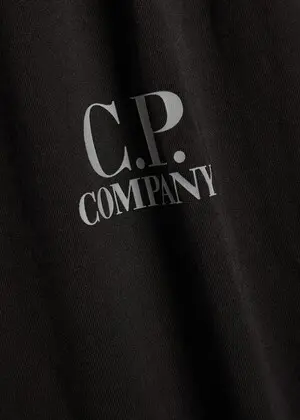 C.P. COMPANY Logo Print Cotton T-shirt - Black