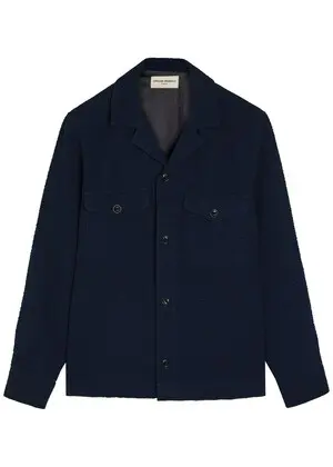 Officine Générale Jean-baptiste Seersucker Jacket - Navy