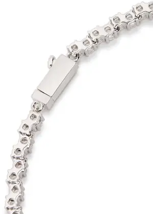 CERNUCCI Mixed Square Stone Tennis Chain Necklace