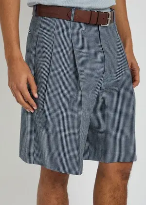 Givenchy Checked Cotton Shorts