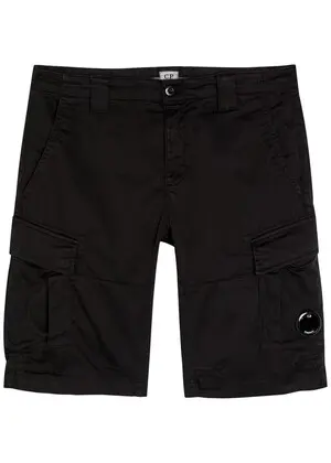 C.P. COMPANY Logo Stretch-cotton Cargo Shorts
