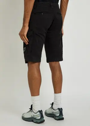 C.P. COMPANY Logo Stretch-cotton Cargo Shorts
