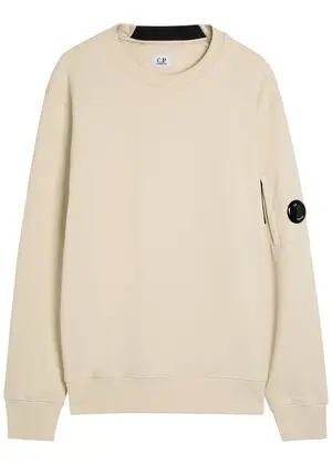 C.P. COMPANY Logo Cotton Sweatshirt - Beige
