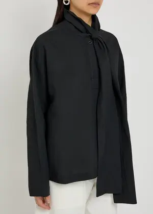 Studio Nicholson Tie-neck Woven Top