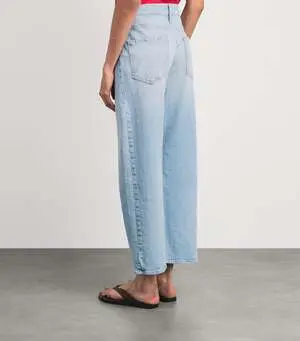 MOTHER The Mid-rise Half-pipe Wide-leg Jeans - Blue