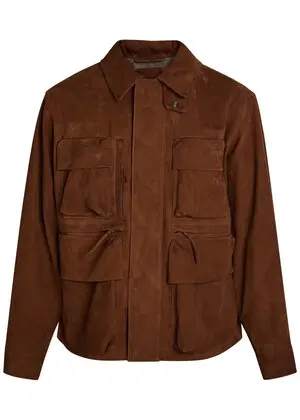 LEMAIRE Reporter Suede Jacket - Brown