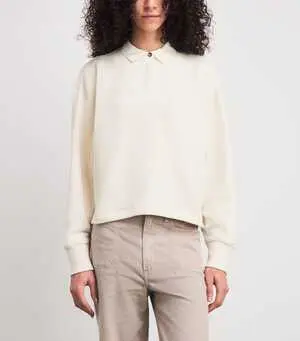 Rag & Bone Cotton Terry Vintage Polo Sweatshirt