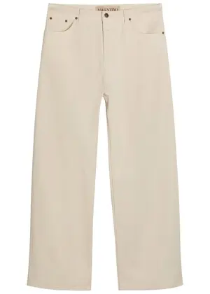 Valentino Garavani Wide-leg Denim Jeans - White