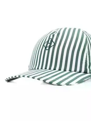 Herno Striped Cotton Cap - Green