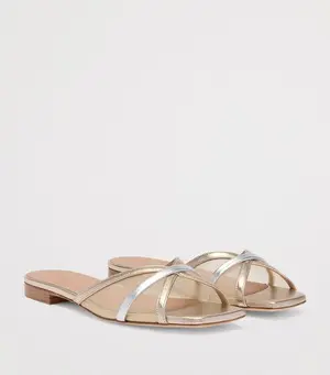 MALONE SOULIERS Perla Flat Mules - Nude