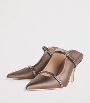 MALONE SOULIERS Maureen 70 Heeled Mules - Nude
