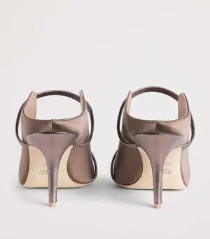 MALONE SOULIERS Maureen 70 Heeled Mules - Nude