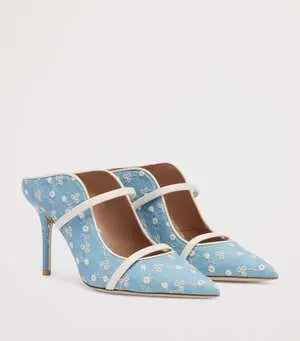 MALONE SOULIERS Maureen Heeled Mules - Blue
