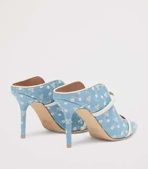 MALONE SOULIERS Maureen Heeled Mules - Blue