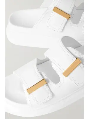 Alexander McQueen Leather Exaggerated Sole Sandals
