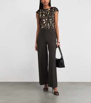 JOSEPH Stretch-gabardine Yukio Trousers - Brown