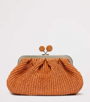 Max Mara Small Woven Pasticcino Clutch - Pink