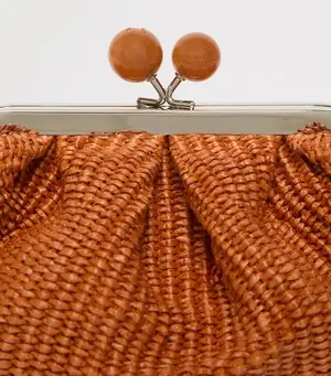 Max Mara Small Woven Pasticcino Clutch - Pink