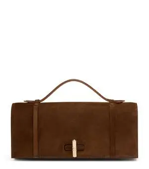 MALONE SOULIERS Suede May Clutch Bag - Brown