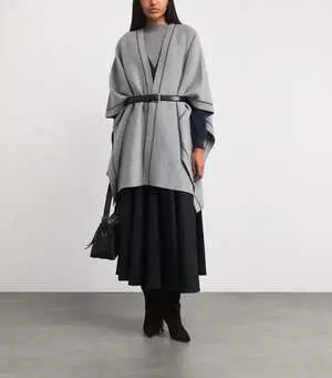 Johnstons Of Elgin Cashmere Hawk Poncho