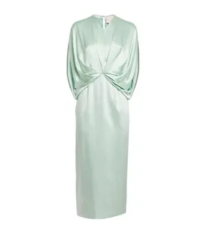 ROKSANDA Silk Tari Midi Dress - Green
