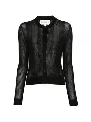 Eric Bompard Ribbed Button-fastening Cardigan