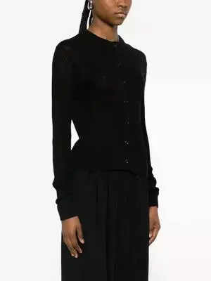 Eric Bompard Ribbed Button-fastening Cardigan