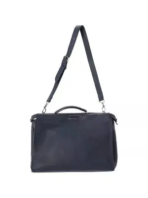 Fendi Large Peekaboo Leather Shoulder Bag - Blue