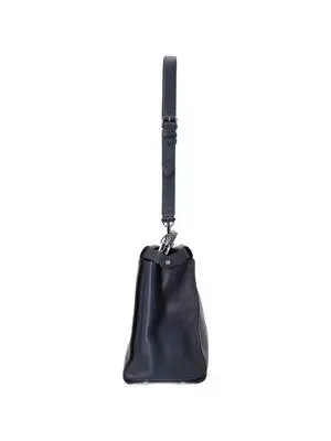 Fendi Large Peekaboo Leather Shoulder Bag - Blue