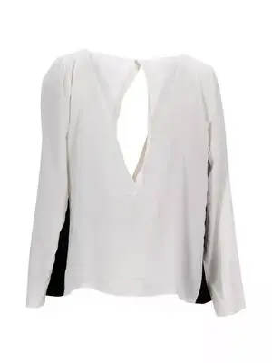 Sandro V-neck Long Sleeve Blouse