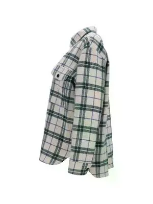 ISABEL MARANT VINTAGE Faxon Plaid Button-down Overshirt