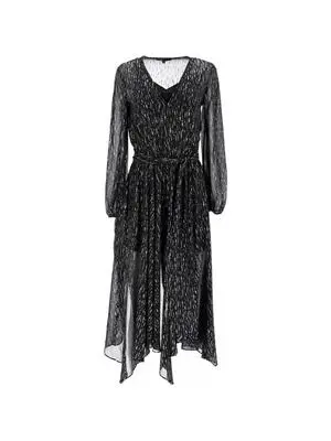 Maje Route Gathered Midi Dress