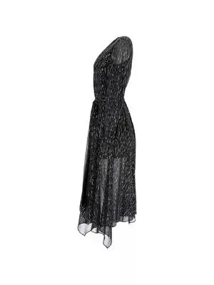 Maje Route Gathered Midi Dress