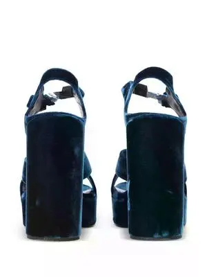 JIL SANDER Velvet Platform Sandals