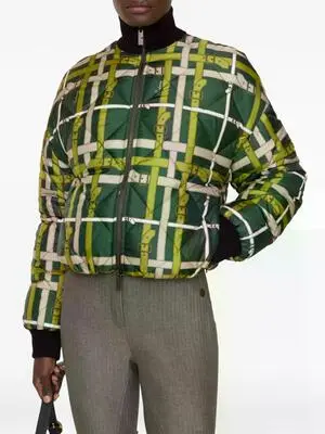 Burberry Cropped Reversible Check Nylon Jacket