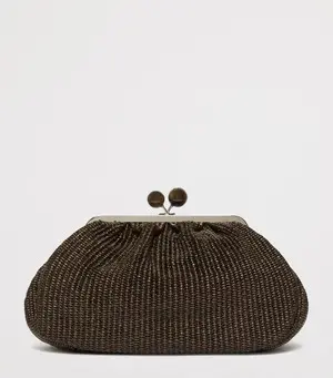 Max Mara Woven Pasticcino Clutch - Brown