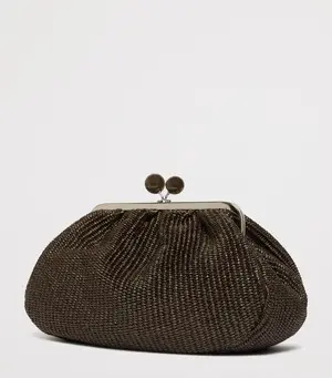 Max Mara Woven Pasticcino Clutch - Brown