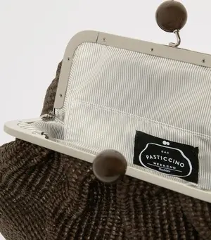 Max Mara Woven Pasticcino Clutch - Brown
