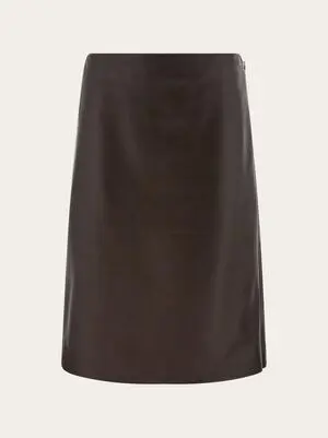 FERRAGAMO Nappa Pencil Skirt - Brown