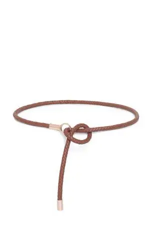 Gabriela Hearst Rope Braided Belt In Nappa Leather - Cognac
