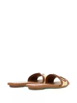 Hogan Woven Logo-detail Flat Sandals