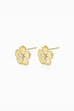 ORADINA 14k Sakura Stud Earrings