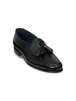 PAUL FREDRICK Lennon Kiltie Tassel Loafer - Black