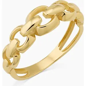 ORADINA 14k Penthouse Link Ring - Yellow Gold