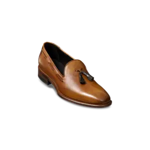 PAUL FREDRICK Ethan Tassel Loafer - Chestnut