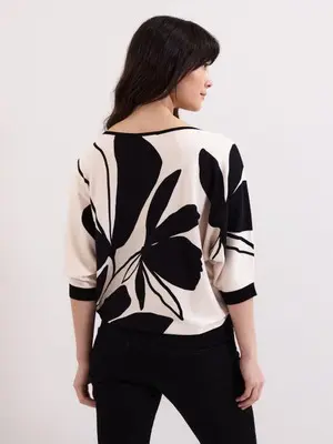 PHASE EIGHT Printed Round Neck Knit Jumper